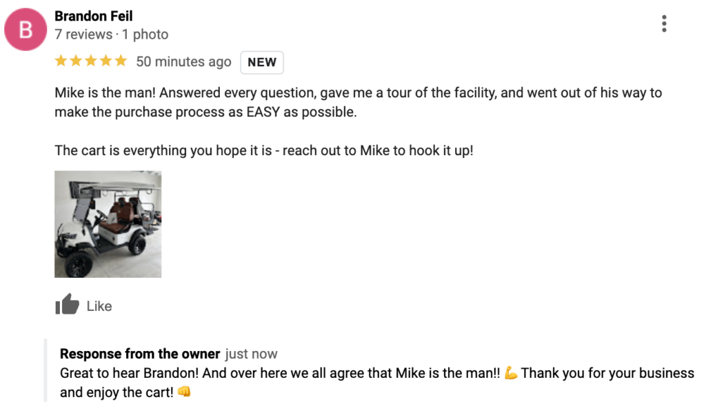 Reviews - GOAT Custom Golf Carts