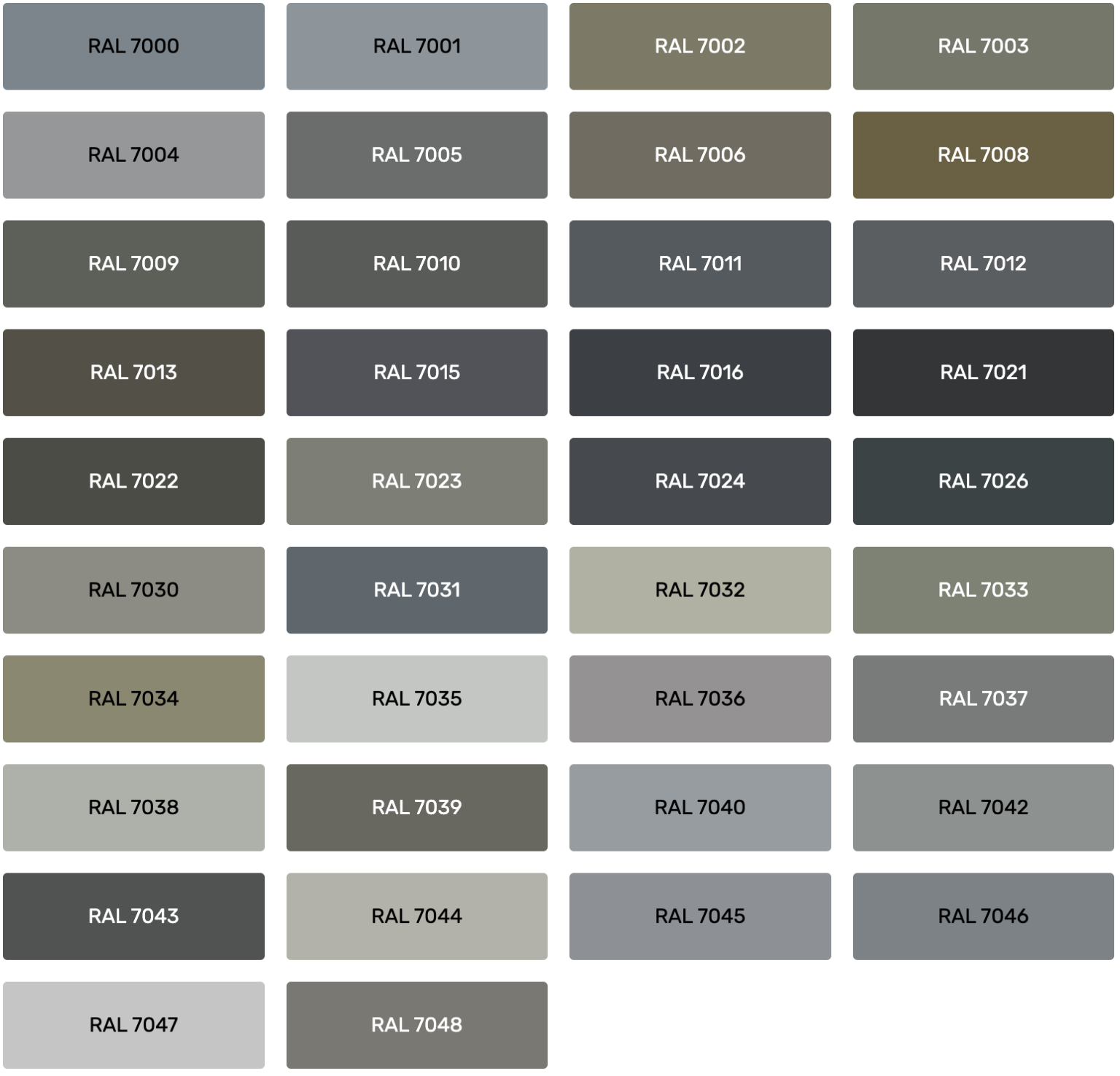 Custom Color Codes - GOAT Custom Golf Carts